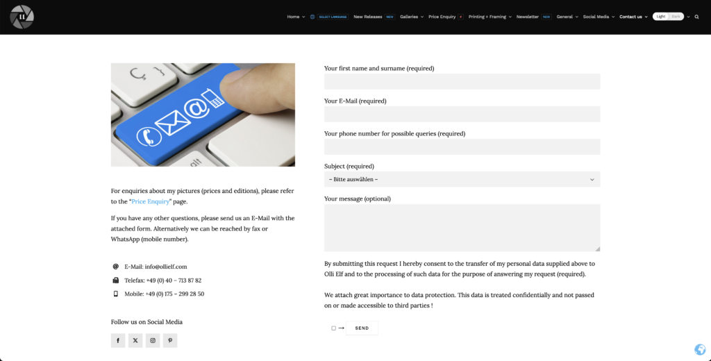 Contact us • Olli Elf · Photographer · animal portraits + wildlife ...